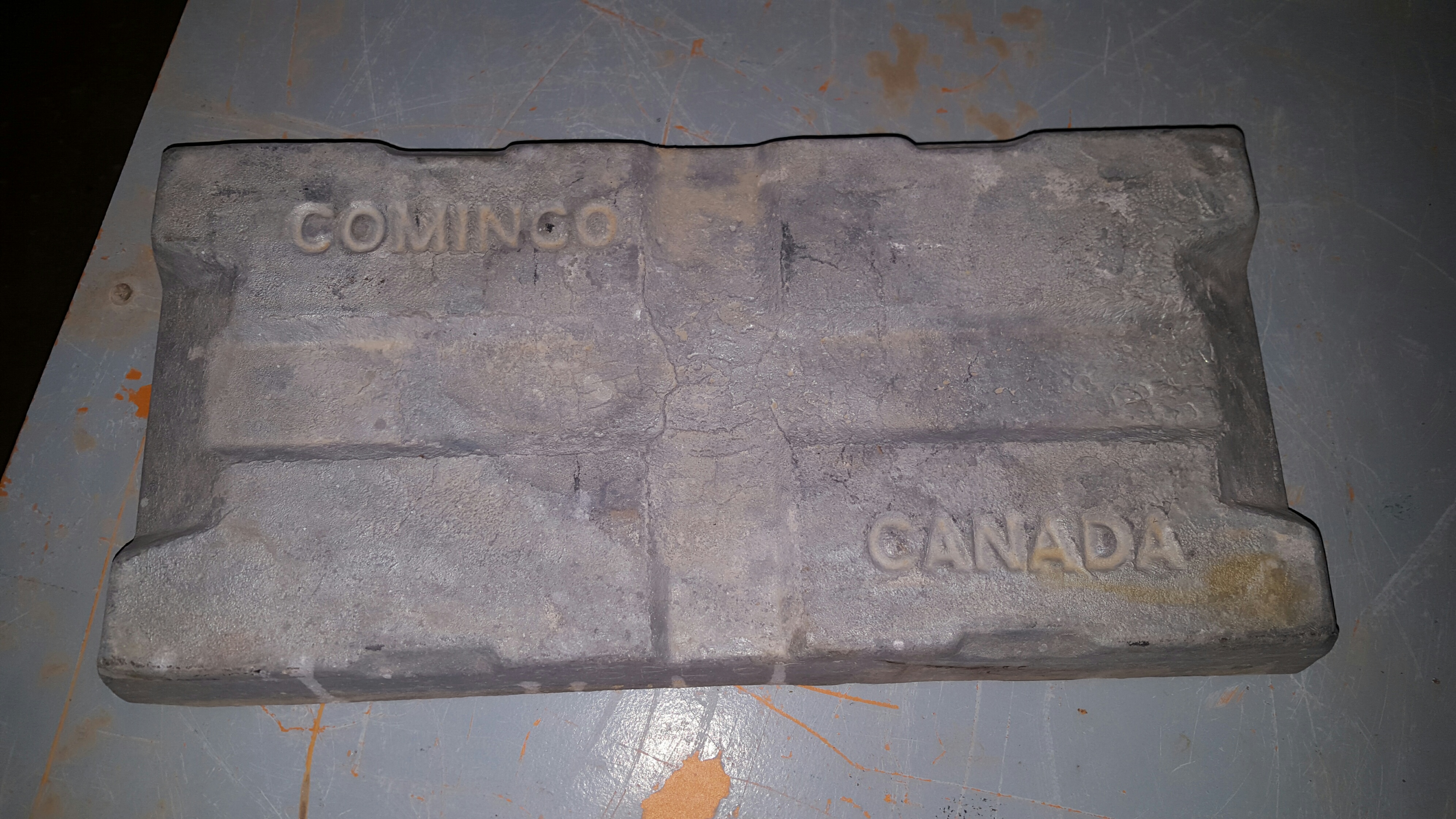 Identify this large metal 55lb Ingot..! - Blacksmithing, General ...
