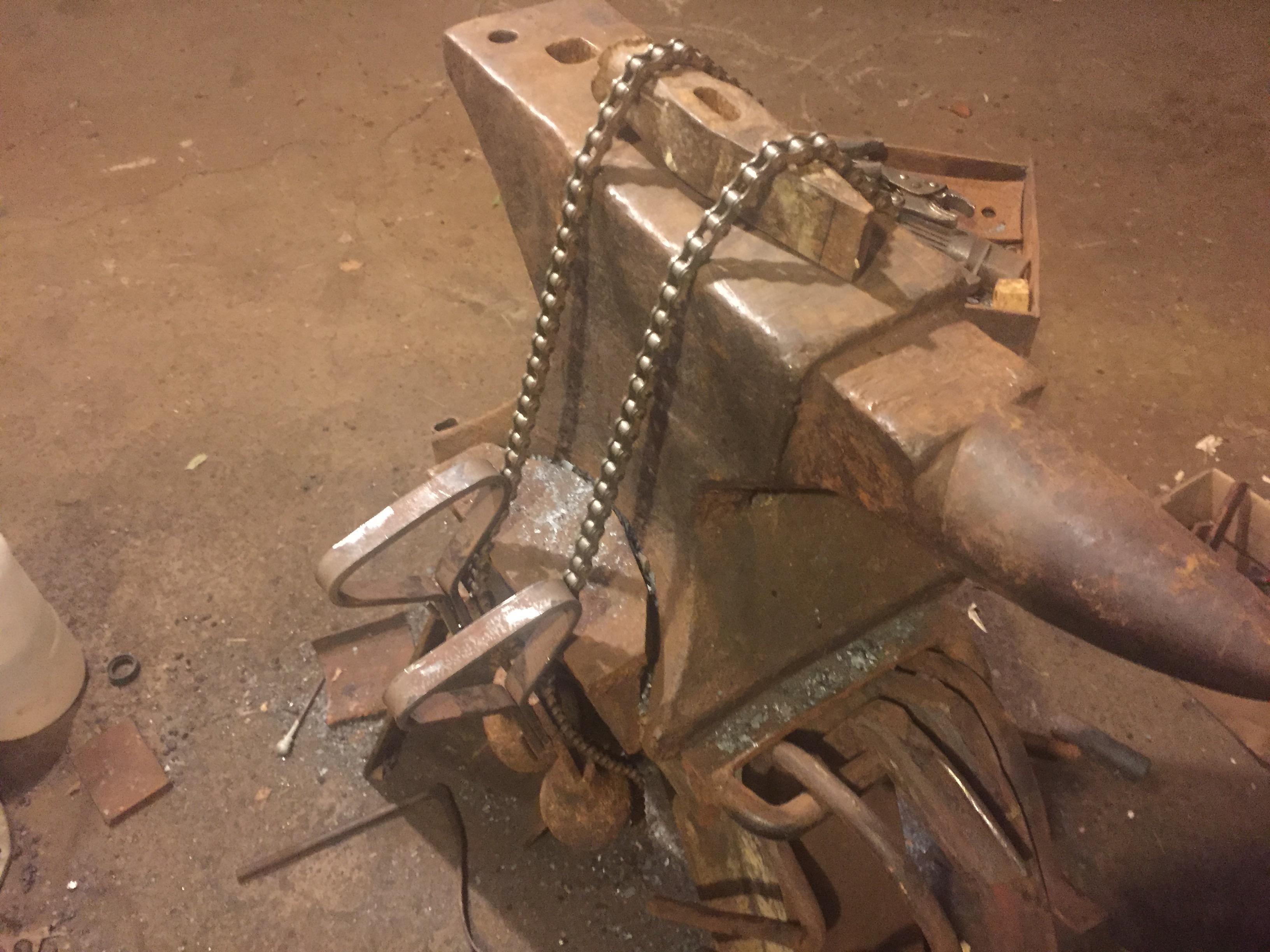 Anvil Stand material hold down - Stands for Anvils, Swage Blocks, etc ...