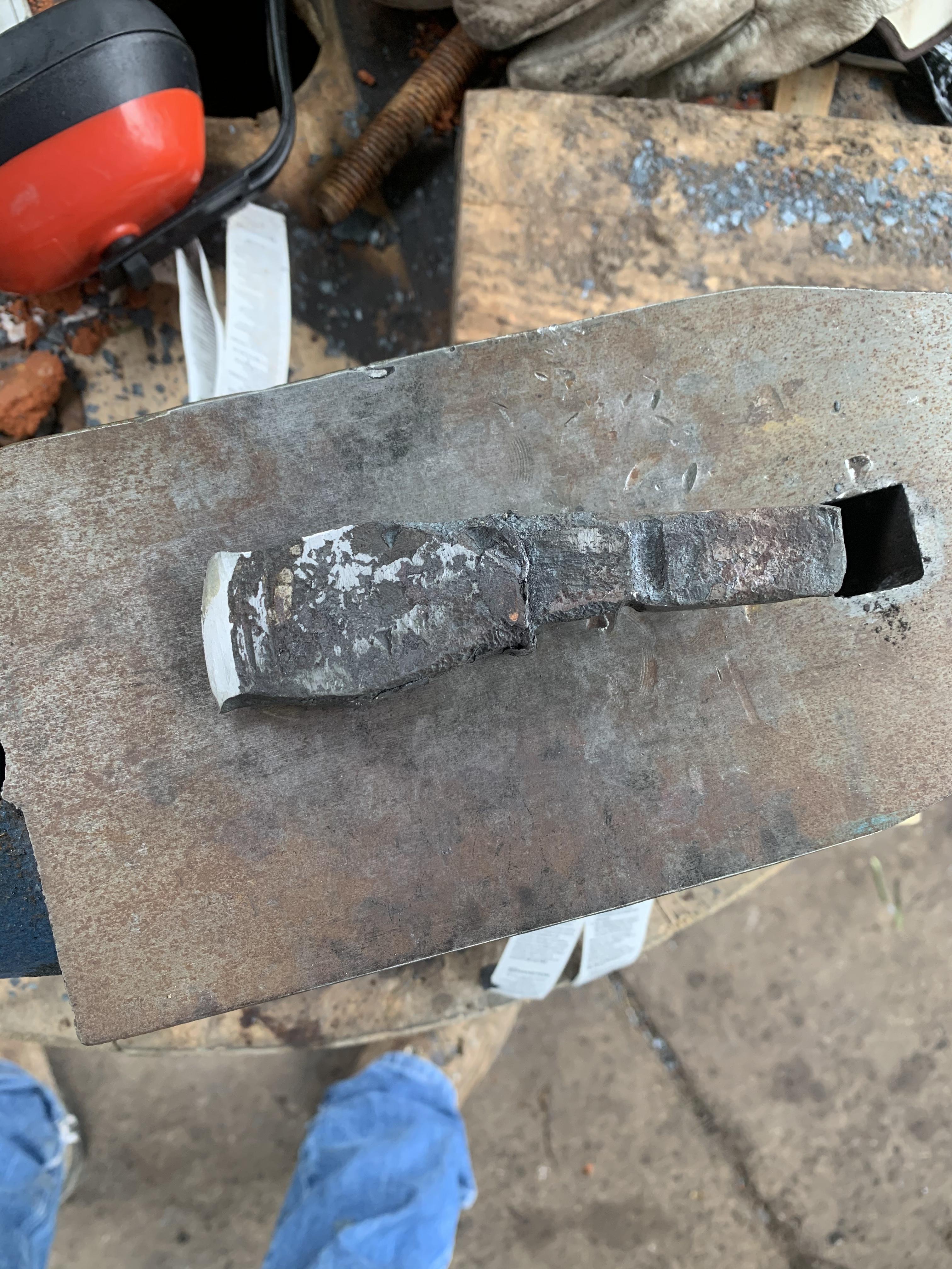 My first Hot Cut Hardy tool - Hot Cuts, Anvil devils, metal cutting on ...