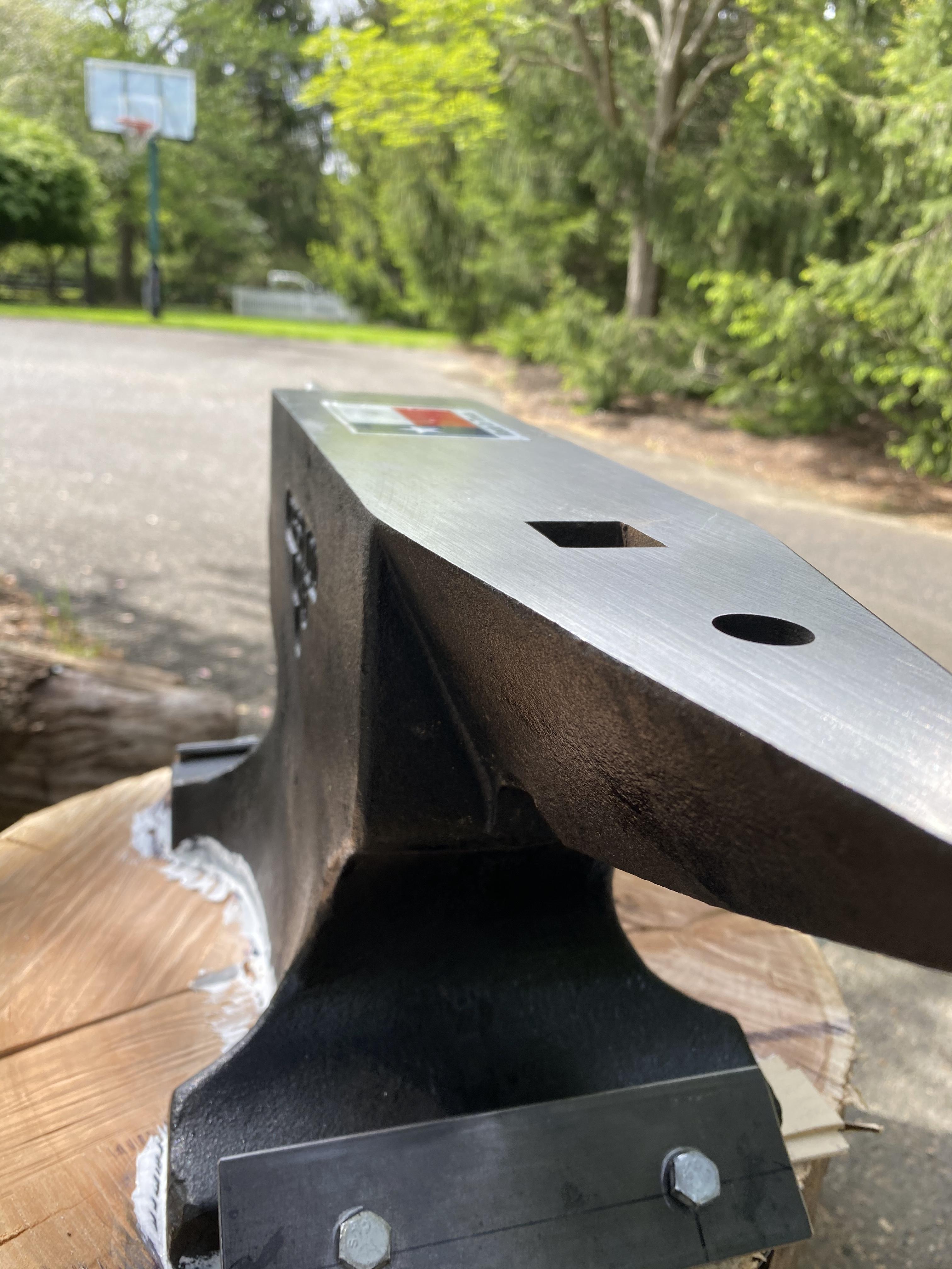 Rounding sharp edges on new anvil - Repairing and Modification to ...