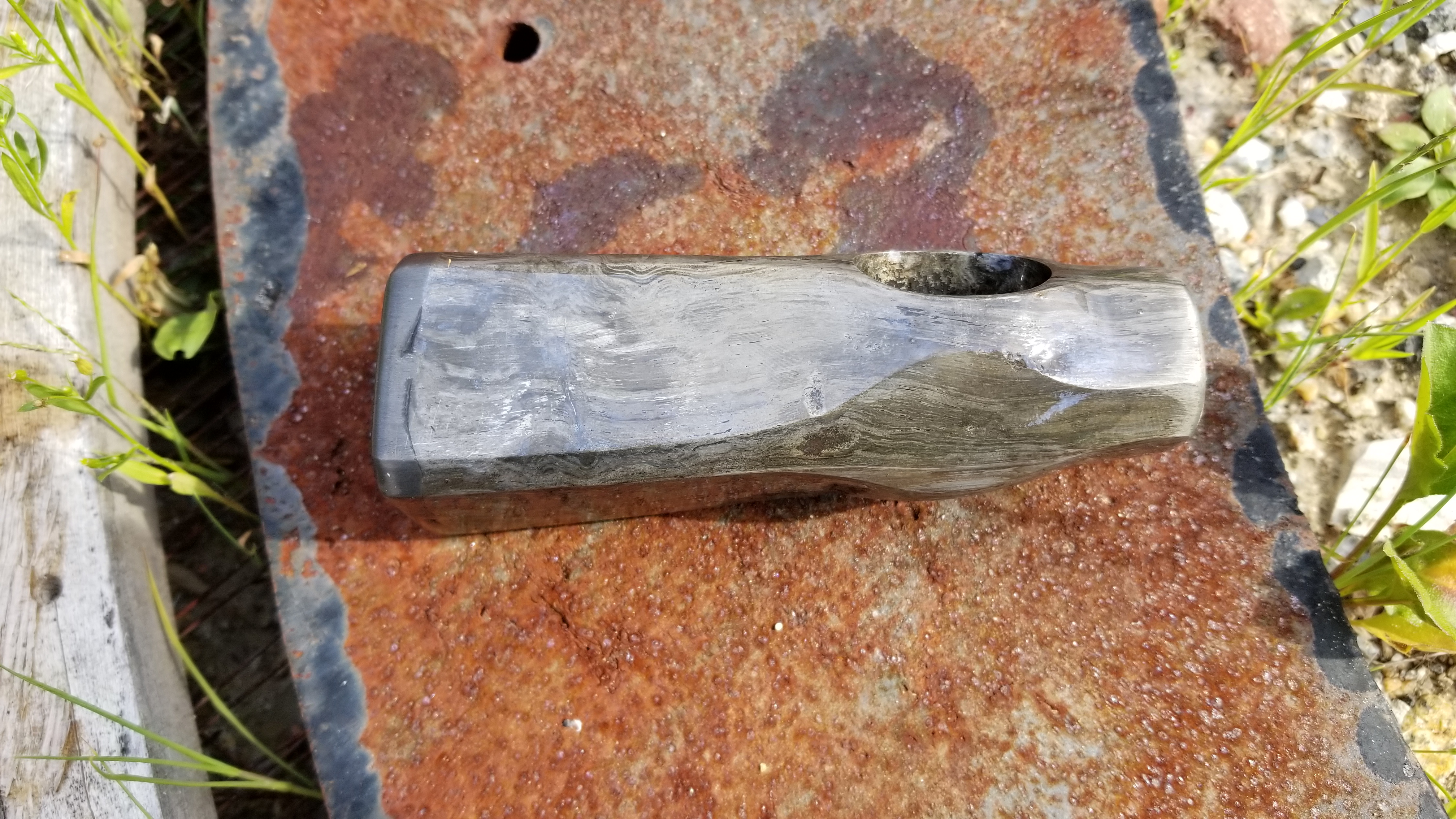 Steeled Wrought iron Dogs head hammer. - Hand Hammers - I Forge Iron