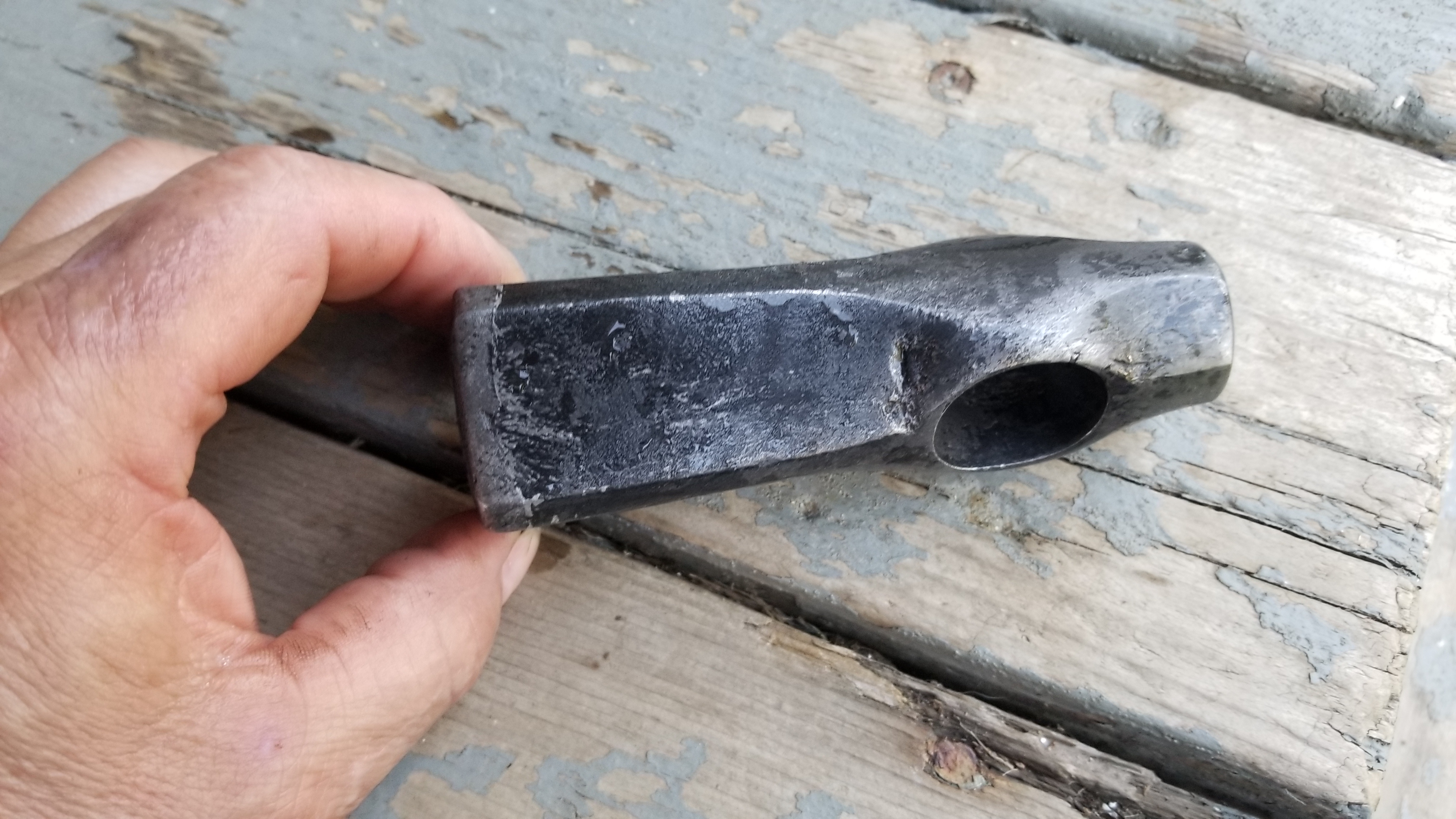 Steeled Wrought iron Dogs head hammer. - Hand Hammers - I Forge Iron