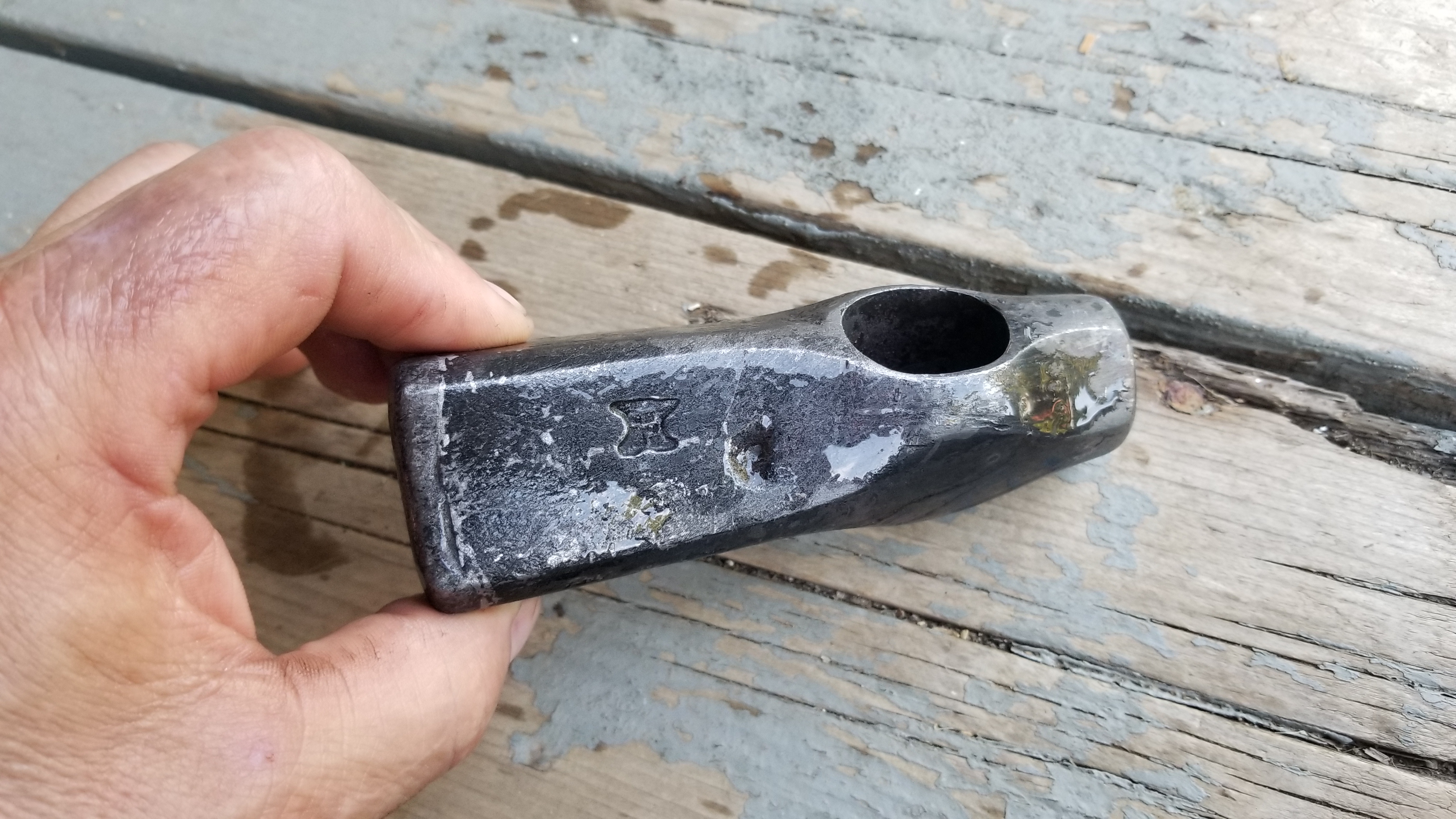 Steeled Wrought iron Dogs head hammer. - Hand Hammers - I Forge Iron