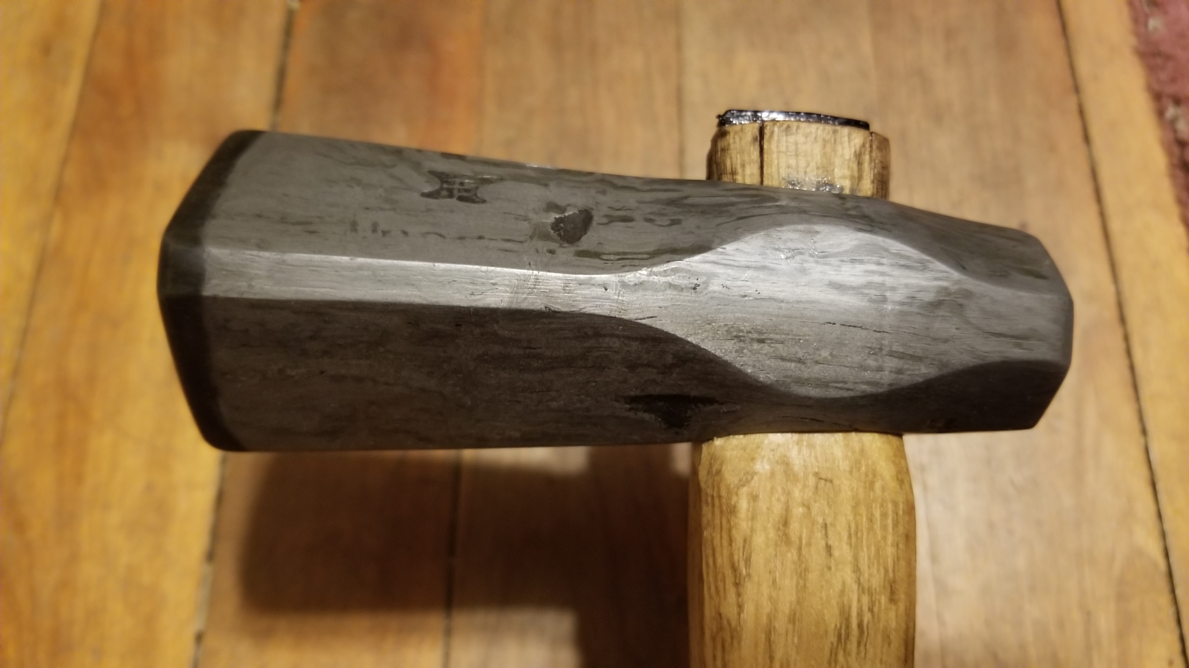 Steeled Wrought iron Dogs head hammer. - Hand Hammers - I Forge Iron